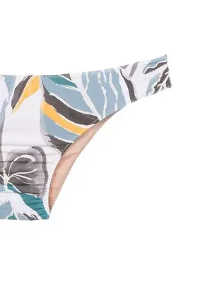 CLUBE BOSSA Leaf-print Bikini Bottom - Neutrals