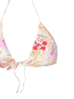 CLUBE BOSSA Aava Floral-print Bikini Top - Neutrals