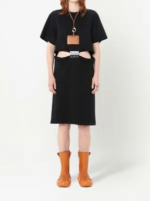 JW Anderson Hinge-embellished T-shirt Midi Dress