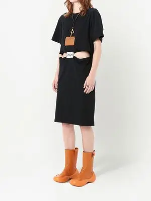 JW Anderson Hinge-embellished T-shirt Midi Dress