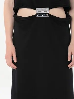 JW Anderson Hinge-embellished T-shirt Midi Dress
