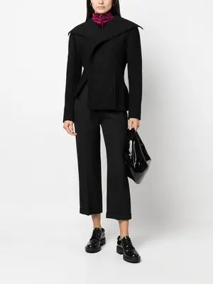 Yohji Yamamoto Sailor-collar Slit-detail Jacket