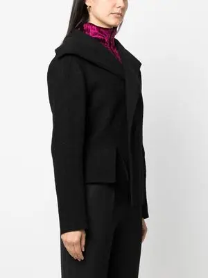 Yohji Yamamoto Sailor-collar Slit-detail Jacket