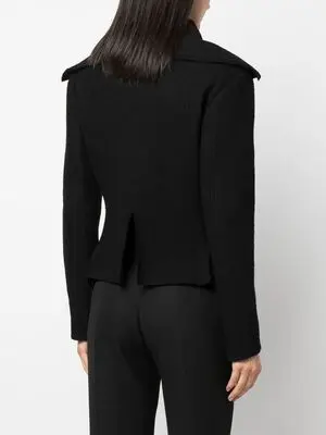 Yohji Yamamoto Sailor-collar Slit-detail Jacket