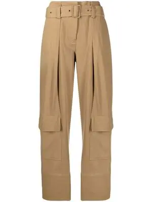 LOW CLASSIC Tapered-leg Cargo Trousers - Neutrals