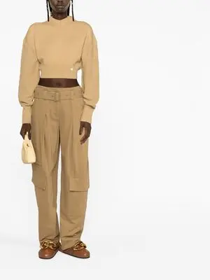 LOW CLASSIC Tapered-leg Cargo Trousers - Neutrals