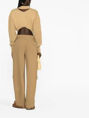 LOW CLASSIC Tapered-leg Cargo Trousers - Neutrals