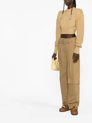 LOW CLASSIC Tapered-leg Cargo Trousers - Neutrals