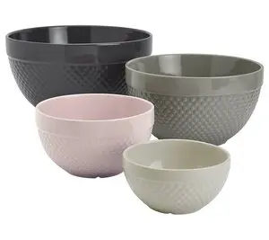 TABLETOPS UNLIMITED 4-piece Hobnail Mixing Bowls