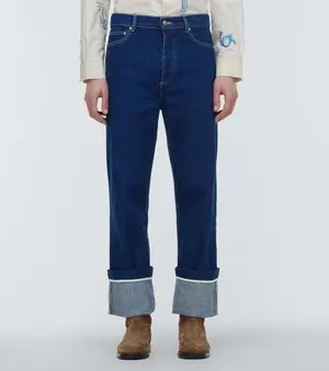 Nanushka Jasper Wide-leg Cotton Denim Jeans