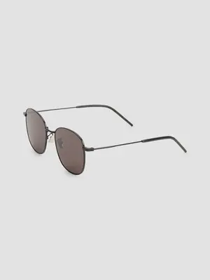 Saint Laurent 56mm Round Sunglasses - Black