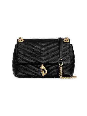 Rebecca Minkoff Rebecca Minkoff Edie Quilted Leather Crossbody Bag - Black