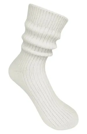 HIGH HEEL JUNGLE Cashmere Blend Crew Socks - Creme