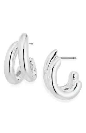 Jenny Bird Florence Hoop Earrings - High Polish Silver