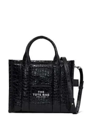 Marc Jacobs The Small Tote Croc Embossed Bag - Black