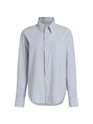 MOTHER Women's The Roomie Frenchie Stripe Button-Down Shirt - Art School  - Art School