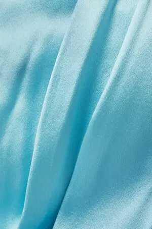 Monique Lhuillier One-shoulder Belted Draped Silk-satin Gown