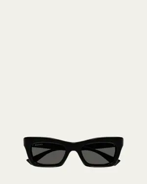 Gucci Logo Cat-eye Sunglasses - Black