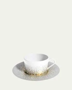 HAVILAND Souffle D'or Teacup And Saucer - Gold
