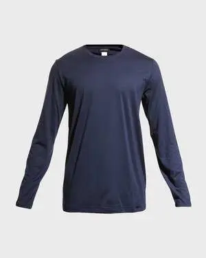 Hanro Men & Apos;s Night & Day Long-sleeve Shirt Blackiris