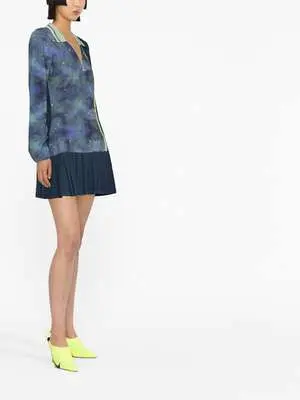 Ahluwalia Shakti-print Pleated Jumper Dress