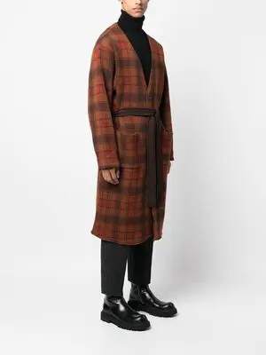 WHITE MOUNTAINEERING Checked Wool-mohair Blend Cardigan