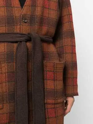 WHITE MOUNTAINEERING Checked Wool-mohair Blend Cardigan