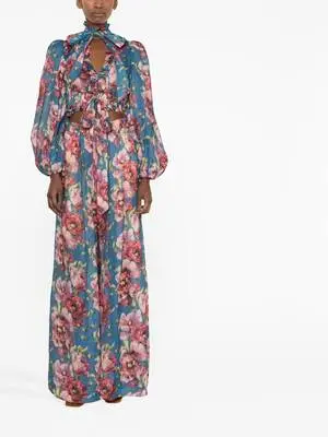 Zimmermann High Tide Cropped Blouse
