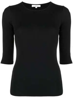 Vince Fine-ribbed Top - Black
