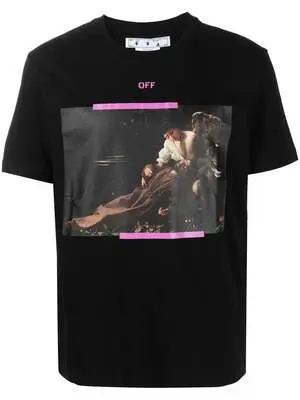 Off-White Arrows-motif Short-sleeved T-shirt Black Cyclamen