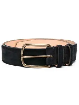 Officine Creative Antique-effect Suede Belt - Black