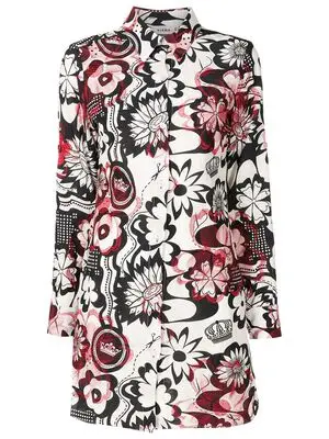AMIR SLAMA Floral-print Beach Cover-up - White