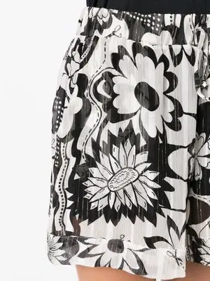 AMIR SLAMA High-waisted Floral-print Shorts