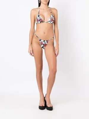 AMIR SLAMA Floral-print Bikini Set - Multicolour