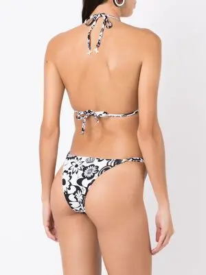 AMIR SLAMA Floral-print Bikini Set - Multicolour
