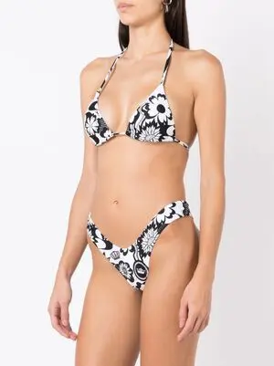 AMIR SLAMA Floral-print Bikini Set