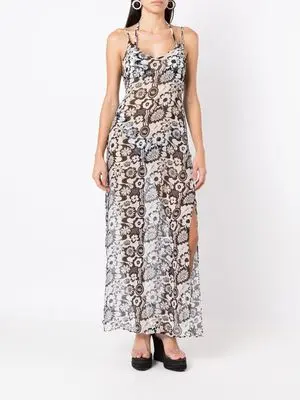 AMIR SLAMA Floral-print Beach Dress