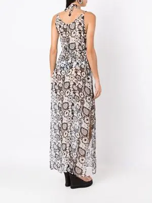 AMIR SLAMA Floral-print Beach Dress