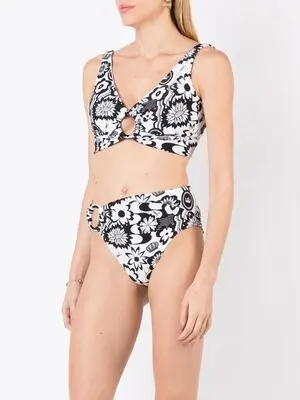 AMIR SLAMA Floral-print Bikini Set