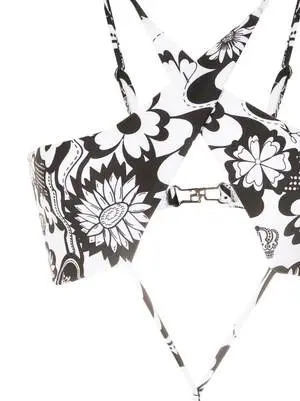 AMIR SLAMA Floral-print Swimsuit