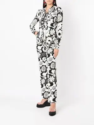 AMIR SLAMA Floral-print Zip-up Jacket