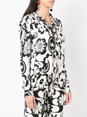 AMIR SLAMA Floral-print Zip-up Jacket