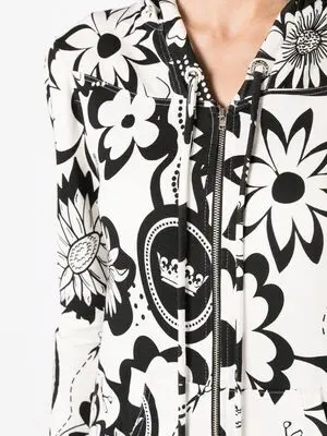 AMIR SLAMA Floral-print Zip-up Jacket