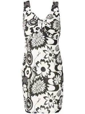 AMIR SLAMA Floral-print Mini Dress