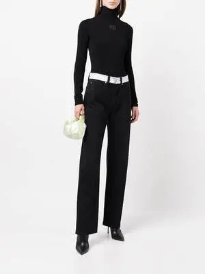 Alexander Wang Roll Neck Embossed-logo Jumper