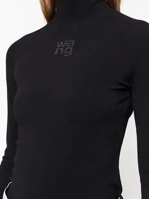 Alexander Wang Roll Neck Embossed-logo Jumper