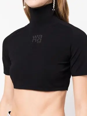 Alexander Wang High-neck Logo-embossed Jumper