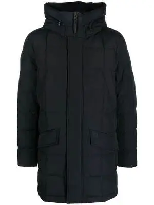 Woolrich Funnel Neck Padded Coat - Blue