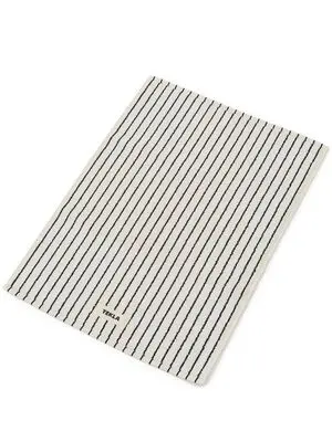 TEKLA Striped Terry Bath Mat - White