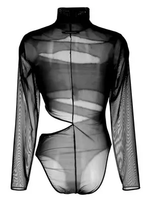 BOYAROVSKAYA Cut-out Sheer Bodysuit